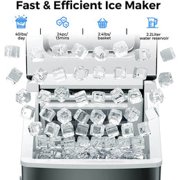 Automatic Self-Cleaning Ice Maker Machine Countertop丨FOOING – Fooing
